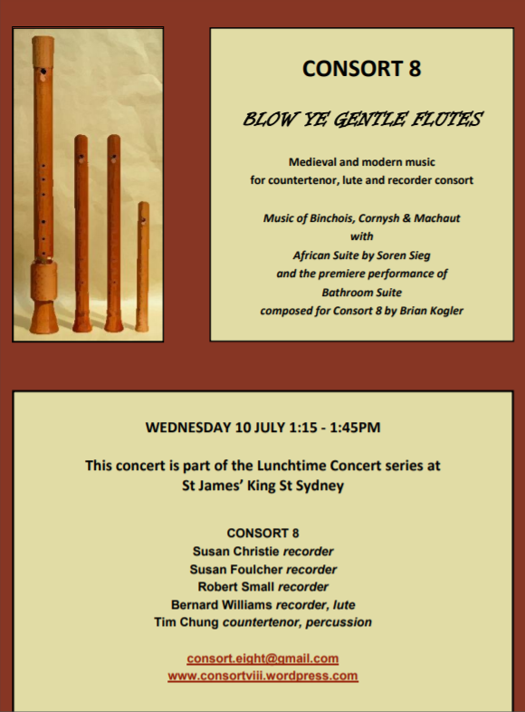 Blow ye gentle flutes – Consort 8